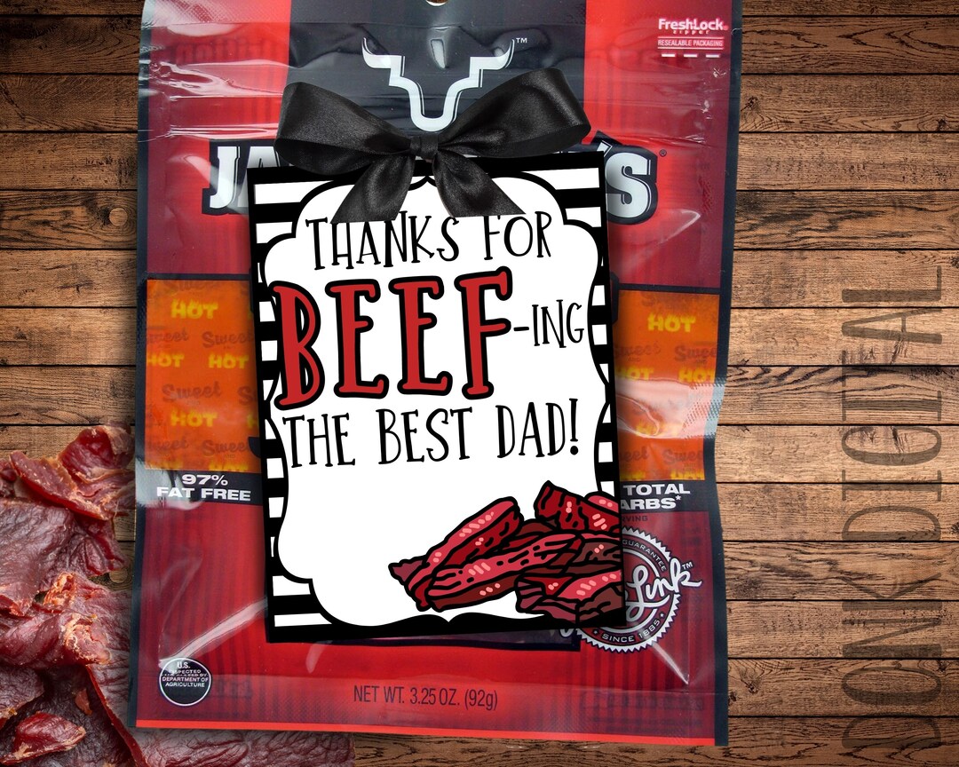 Thanks for Beefing the Best Dad Happy Fathers Day Tag - Etsy