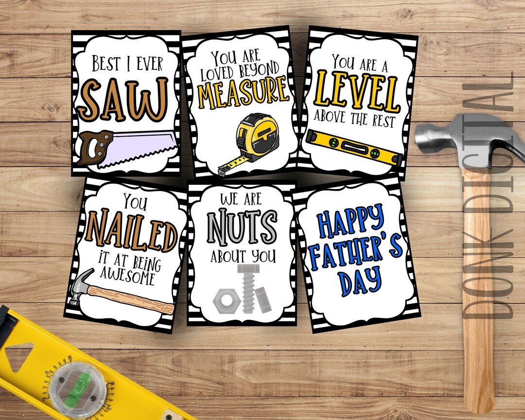 Father's Day Tool Box Gift Tags: Printable Bundle (PDF) - Etsy