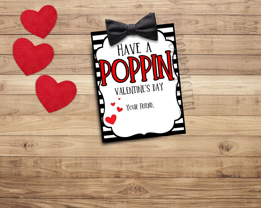 Have a POPPIN Valentines Day - Happy Valentines Day- Valentines Card ...