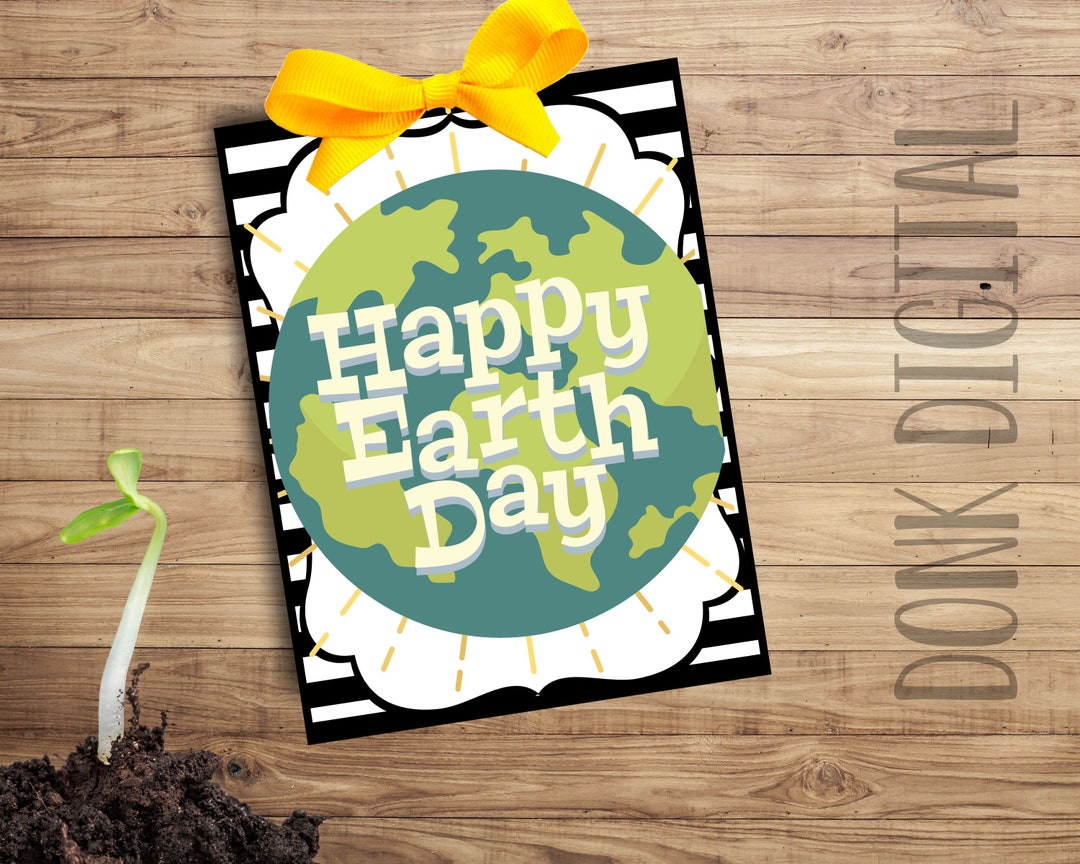 Happy Earth Day Tag- Earth Day Printable- April Printables - - Etsy
