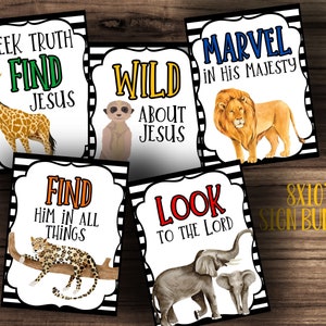 Safari VBS Signs: Sunday School Printable Bundle (digital Download) - Etsy