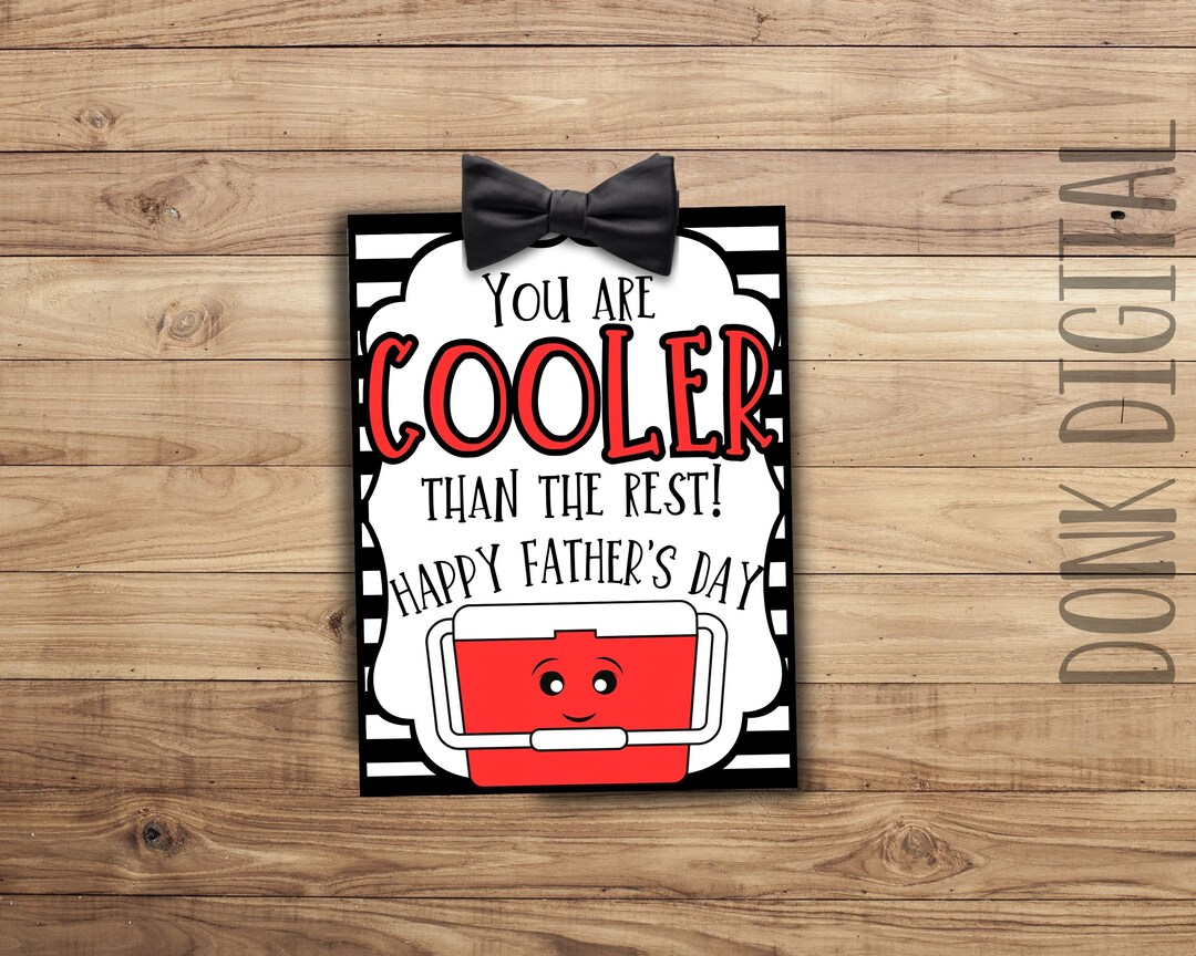 Cooler Father's Day Tag: Dad Birthday Gift (PDF) - Etsy