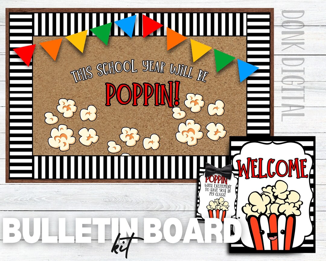 Poppin' School Year Bulletin Board Kit: Classroom Decor (digital ...