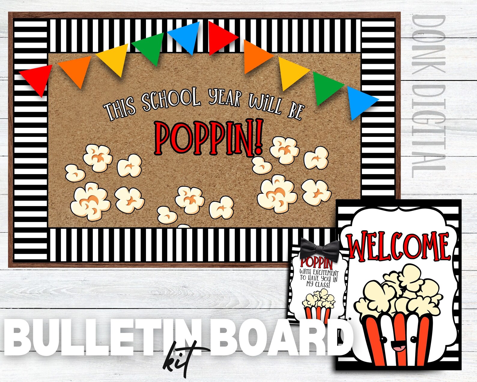 Poppin' School Year Bulletin Board Kit: Classroom Decor (digital ...