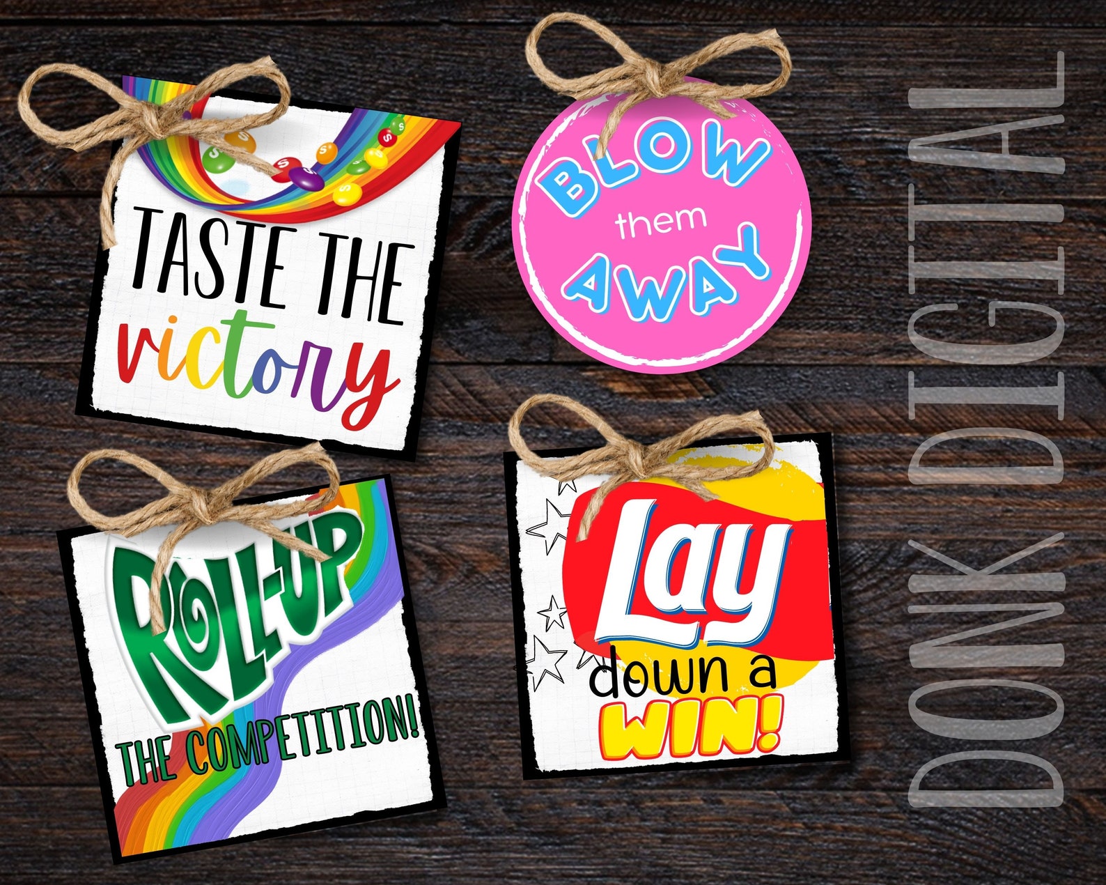 Sports Good Luck Favor Tags PDF File Instant Download sports - Etsy