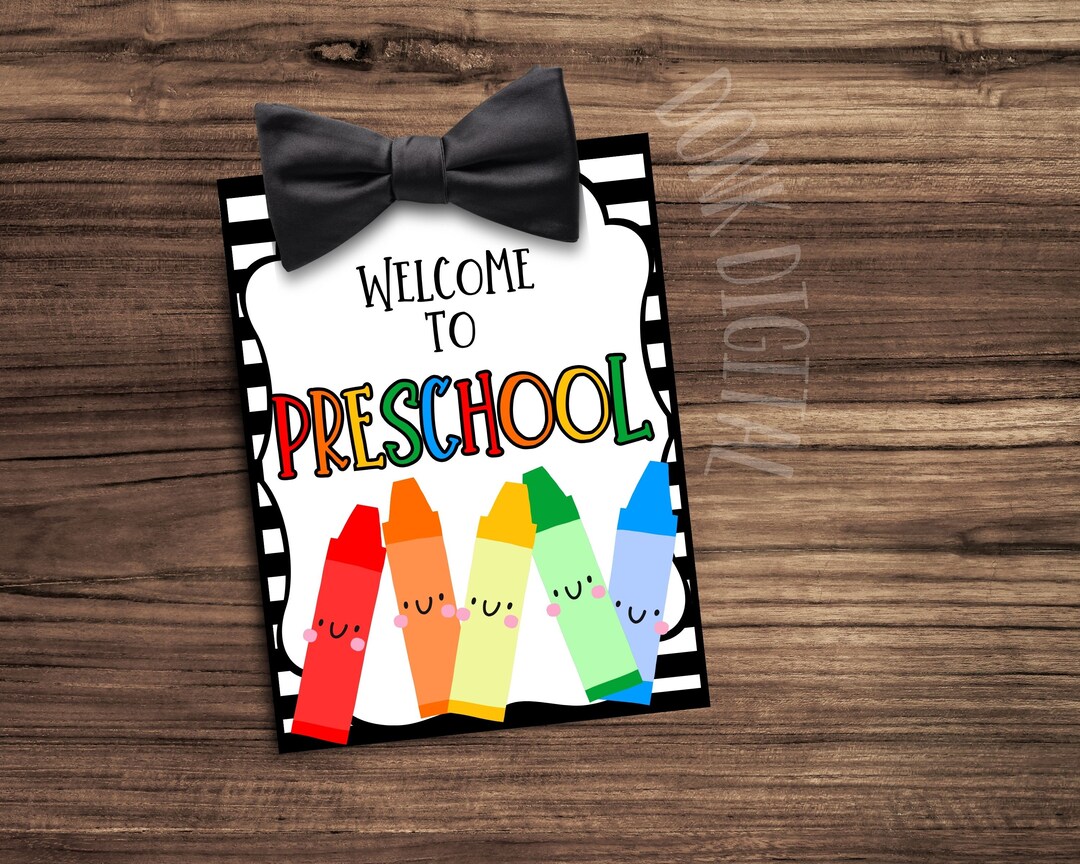 Welcome to Preschool Tag: Student Gift, Teacher Printable (PDF) - Etsy