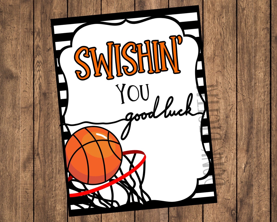 Basketball Good Luck Sign: Printable (PDF) - Etsy