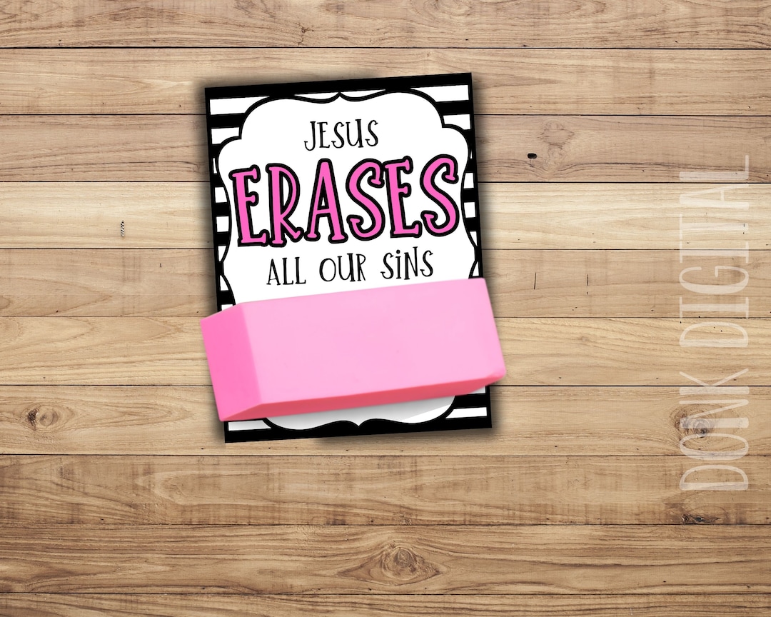 Jesus ERASES All Our Sins - Sunday School Printable - Church Printable ...