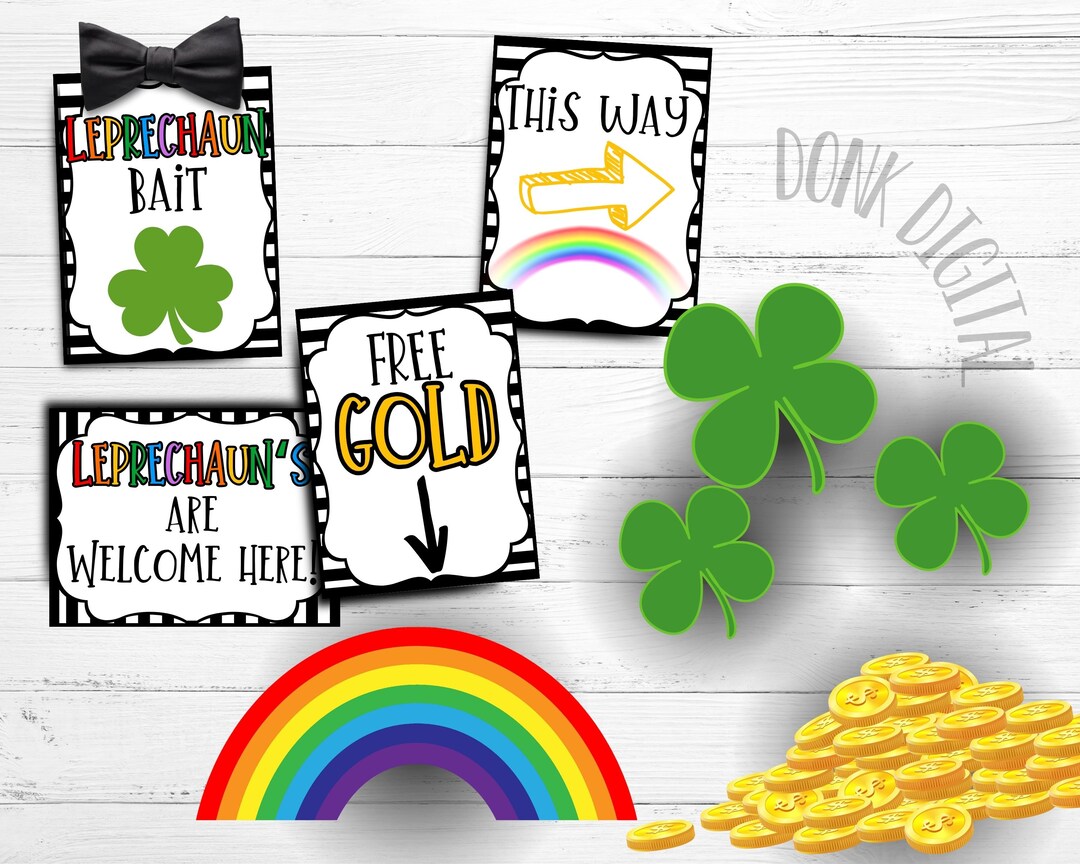 DIY Leprechaun Trap Printable - St Patricks Day Printable- St Patricks ...
