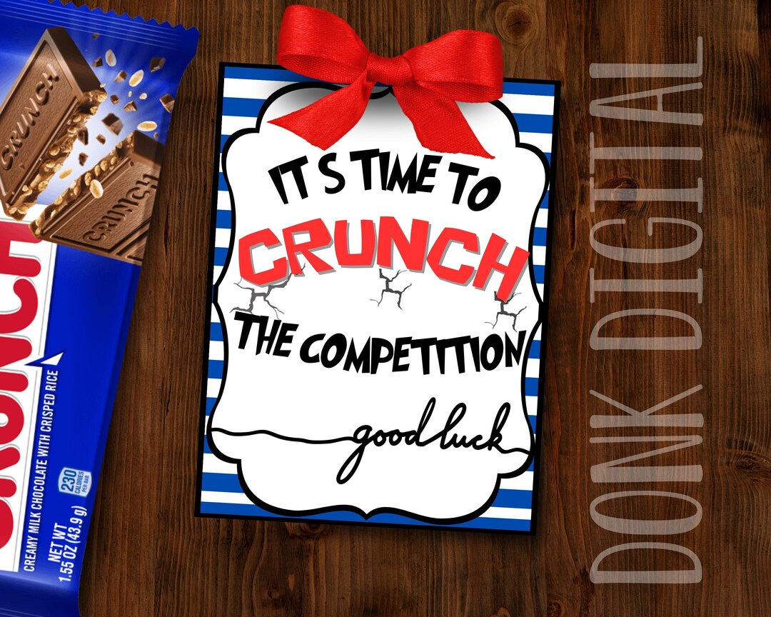 CRUNCH the Competition Tags PDF File Instant Download sock - Etsy