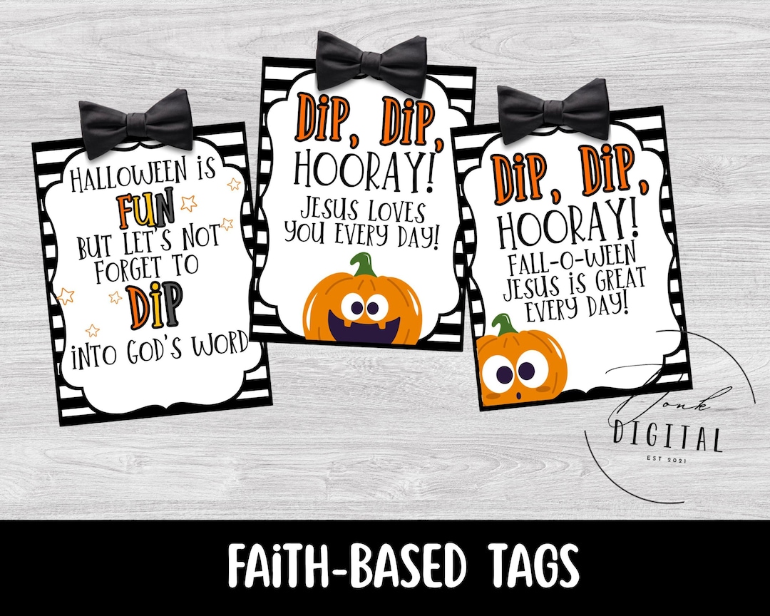 Christian Halloween Candy Tags: Sunday School Printable (PDF) - Etsy