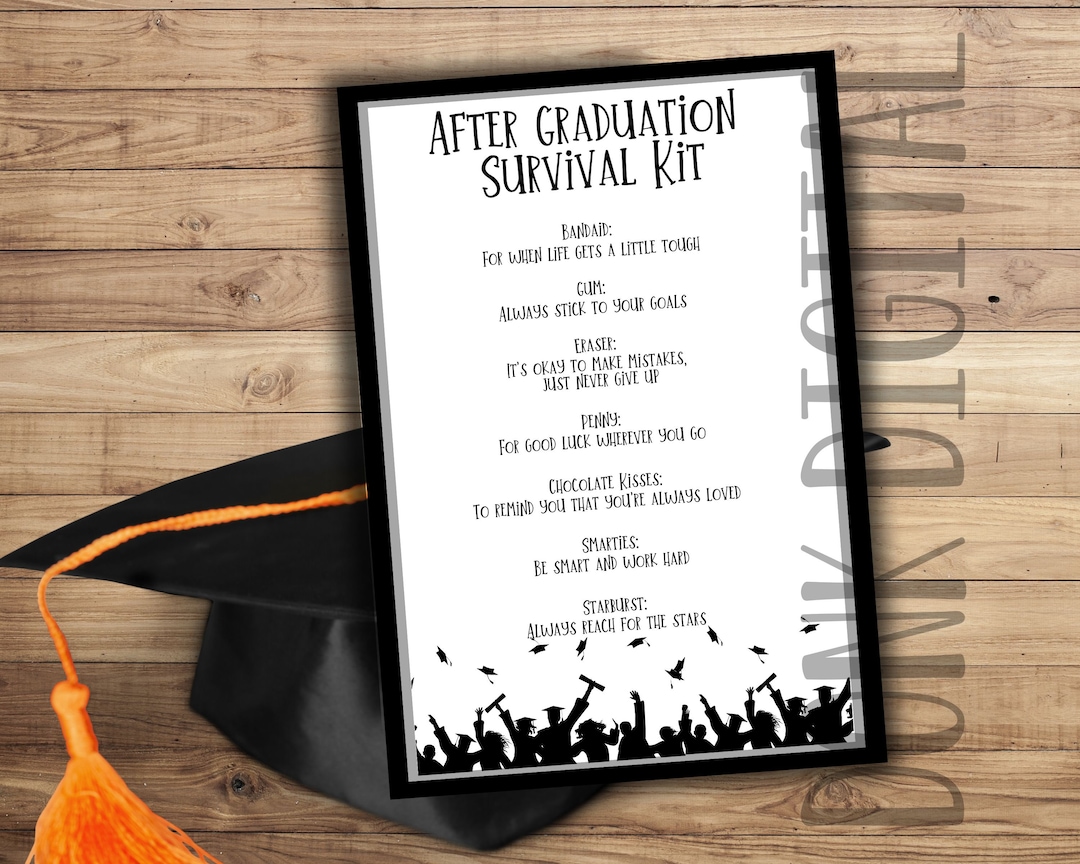 After Graduation Survival Kit - Graduation Gift - 2023 Graduate - - Etsy