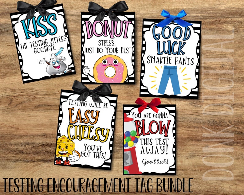 Testing Encouragement Tags: Printable (PDF) - Etsy