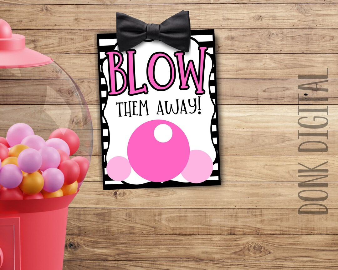 Blow Them Away Tags- PDF File Instant Download -sports Gift Tag- Team ...