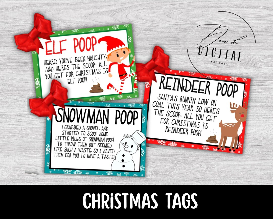 Christmas Poop Tag BUNDLE: Printable (PDF) - Etsy