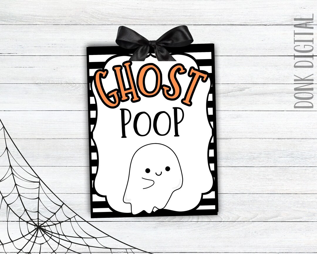 Ghost Poop Halloween Tag: Trick or Treat Favor (PDF File) - Etsy