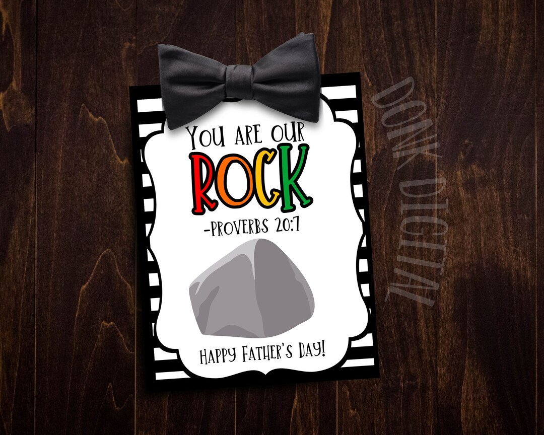 You Are Our ROCK - Happy Fathers Day Tag- Fathers Day Gift-dad ...