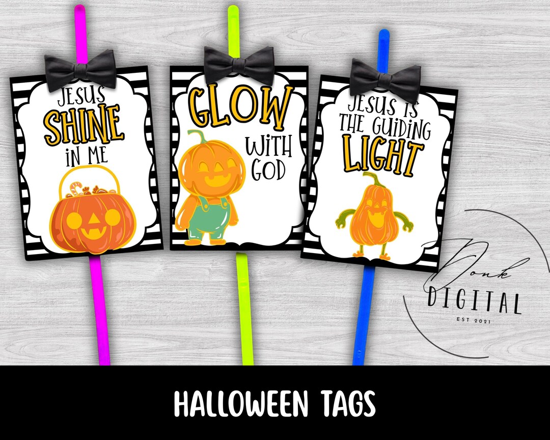 Christian Halloween Glow Stick Tags: Sunday School Printable (PDF) - Etsy