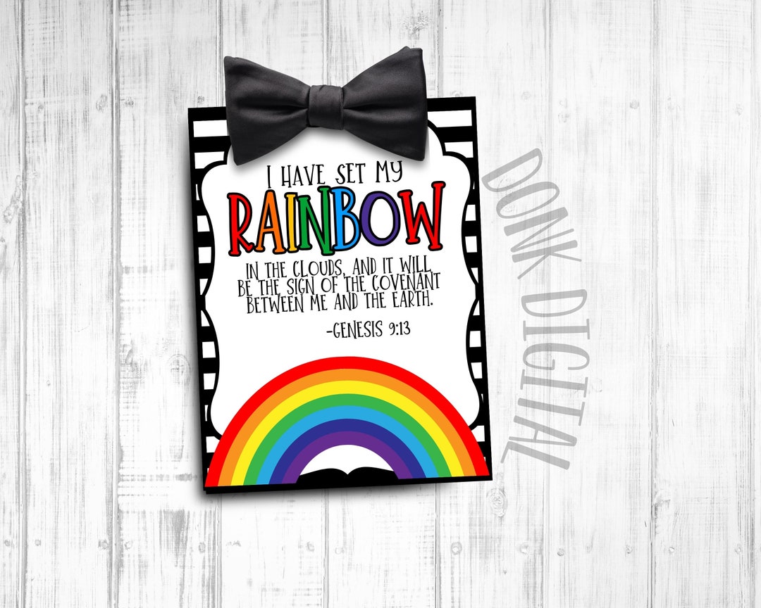 RAINBOW Bible VERSE - Sunday School Printable - Church Printable ...
