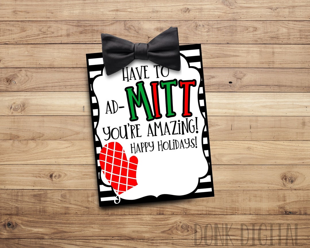 Oven Mitt Tag- Christmas Gift Tag- Neighbor Gift- Neighbor Gift Tags ...