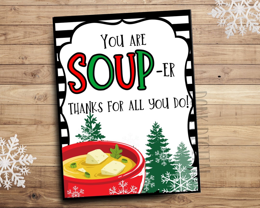 Souper Christmas Appreciation Sign: Staff Lunch Thank You (PDF) - Etsy