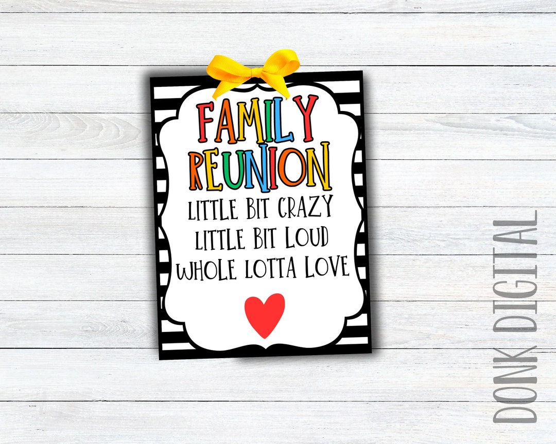 Family Reunion Tag- Family Reunion Printable- Favor Tags- Family Tags ...