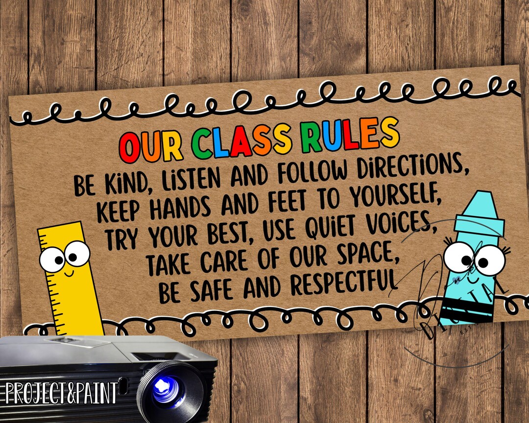 Paint Your Own Classroom Rules Banner: Back to School DIY Decor (PDF ...