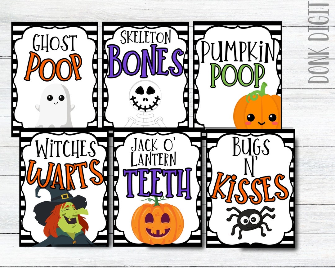 Halloween Candy Labels: Spooky Party Favors (PDF File) - Etsy