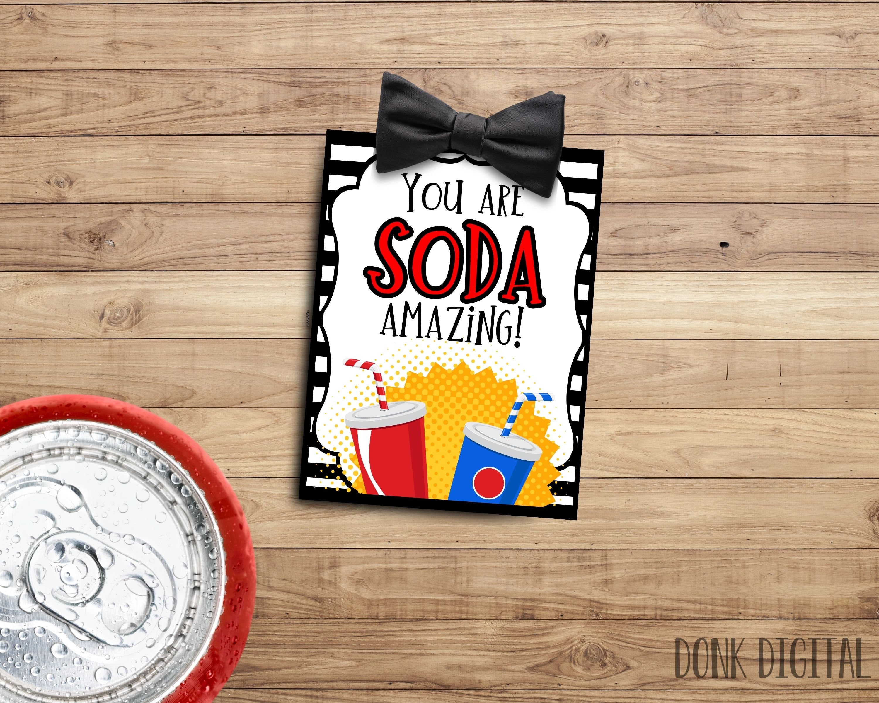 Soda Appreciation Gift Tag - Printable (PDF) - Etsy