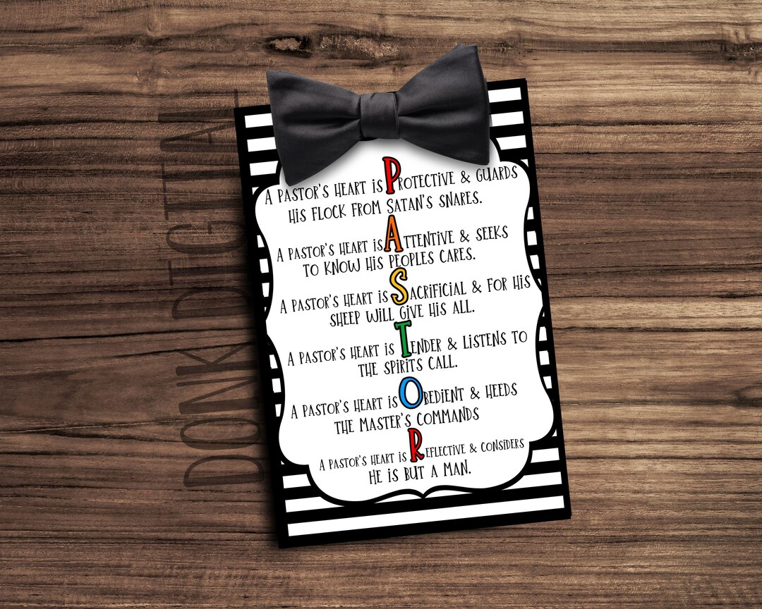 Pastor Appreciation Gift Tags: Christian Printable (PDF) - Etsy
