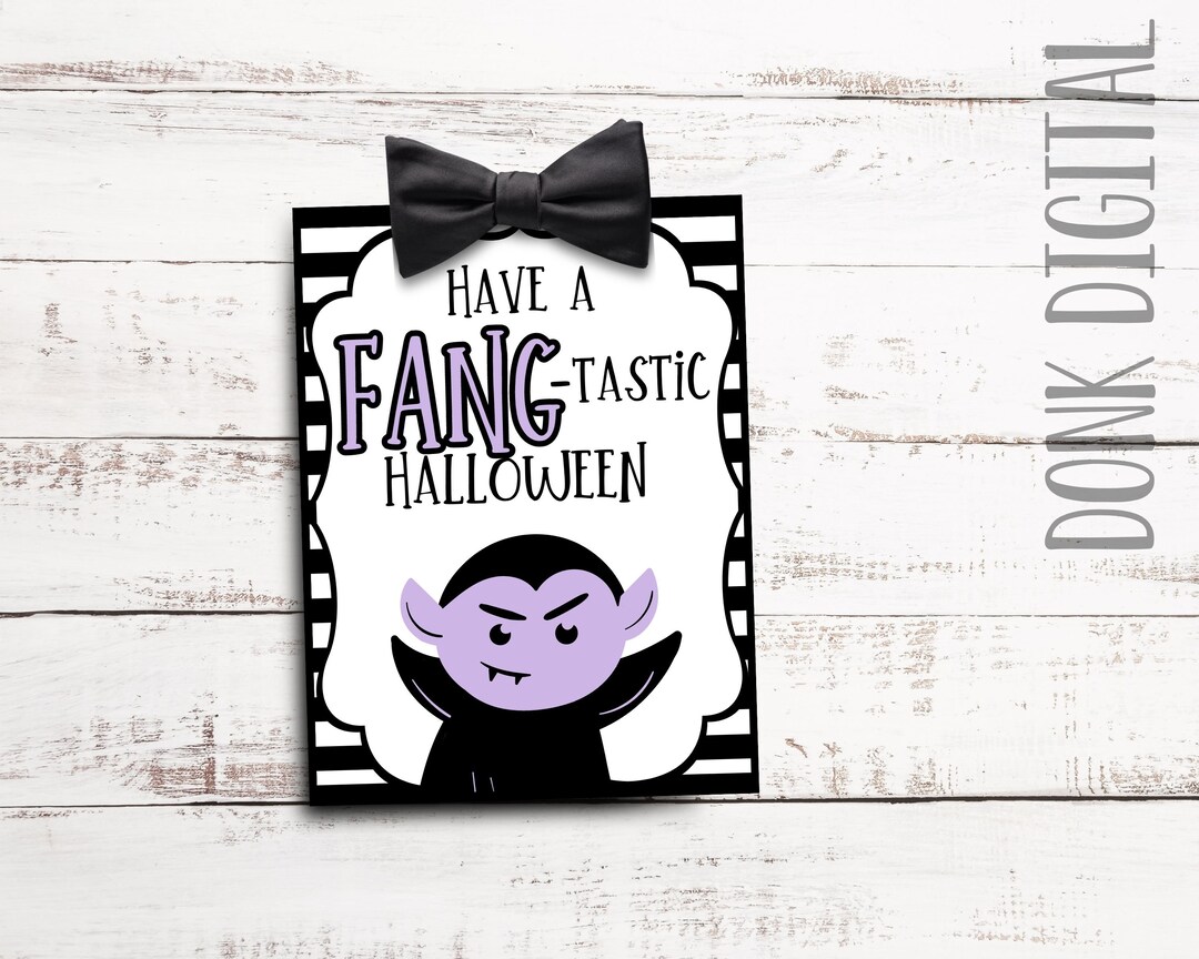 Fangtastic Halloween Treat Tags: Vampire Favors (PDF File) - Etsy