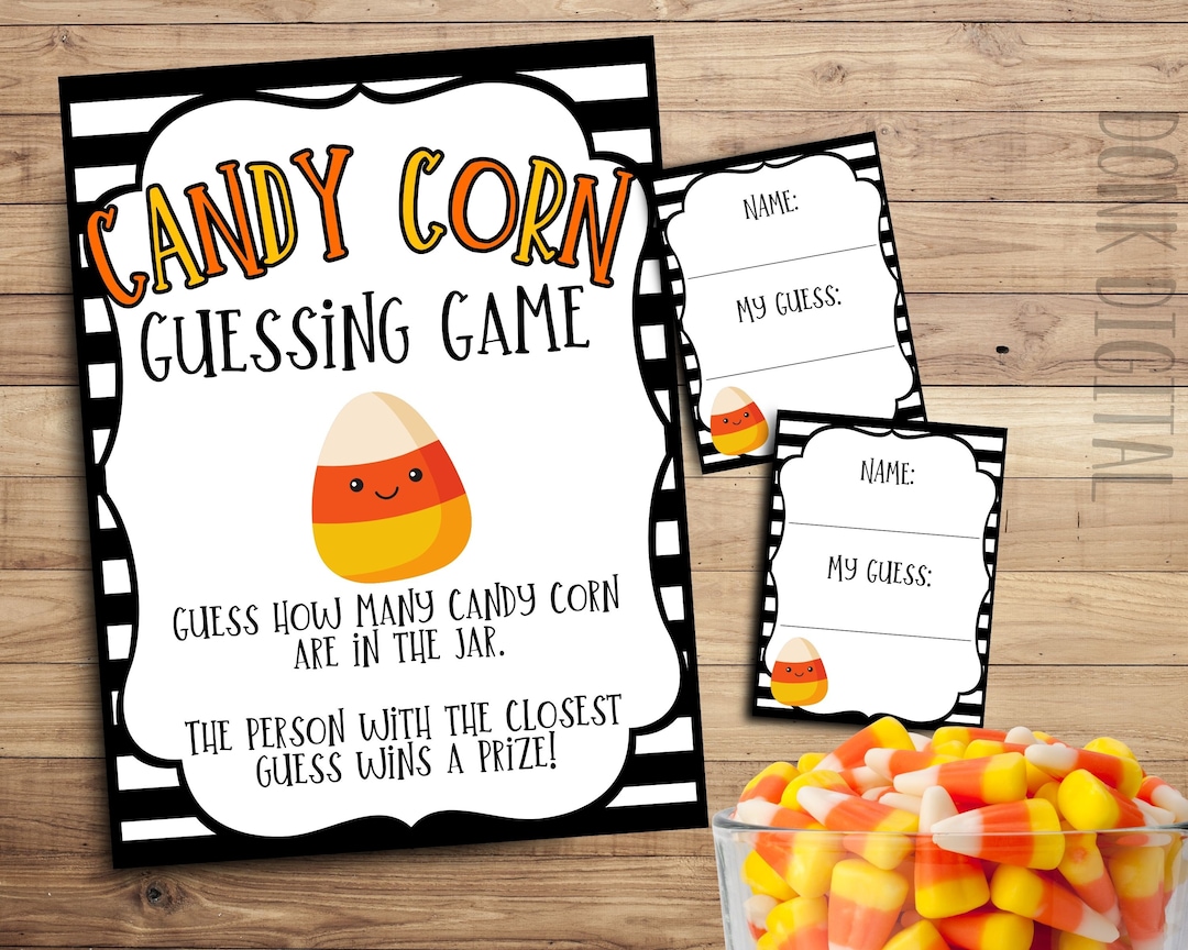 Candy Corn Guessing Game: Halloween Party (PDF) - Etsy