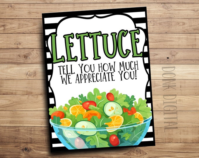 Salad Appreciation Sign, Soup Table Top Sign, Soup-er Staff Teacher ...
