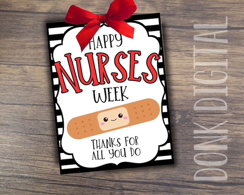 Nurses Week Gift Tags: Printable (PDF File) - Etsy
