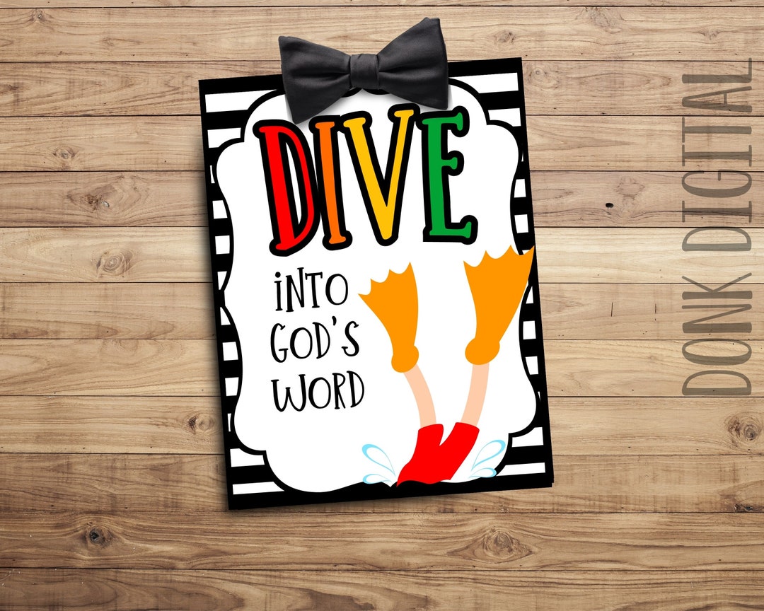 DIVE Into God's Word - Sunday School Printable - Church Printable ...