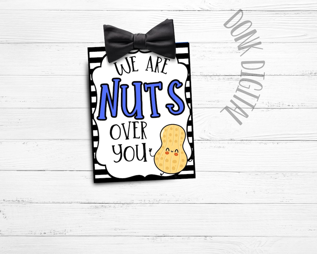 We Are NUTS Over You- Happy Fathers Day Tag- Appreciation Tag- Employee ...