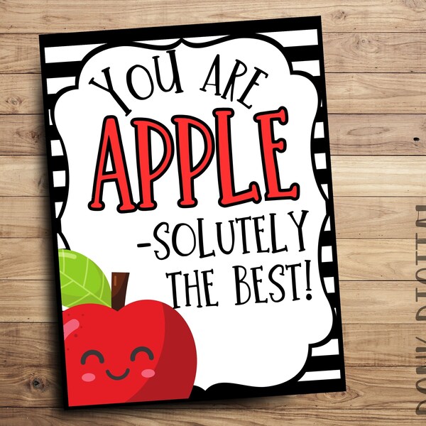 Teacher Apple Sign - Etsy
