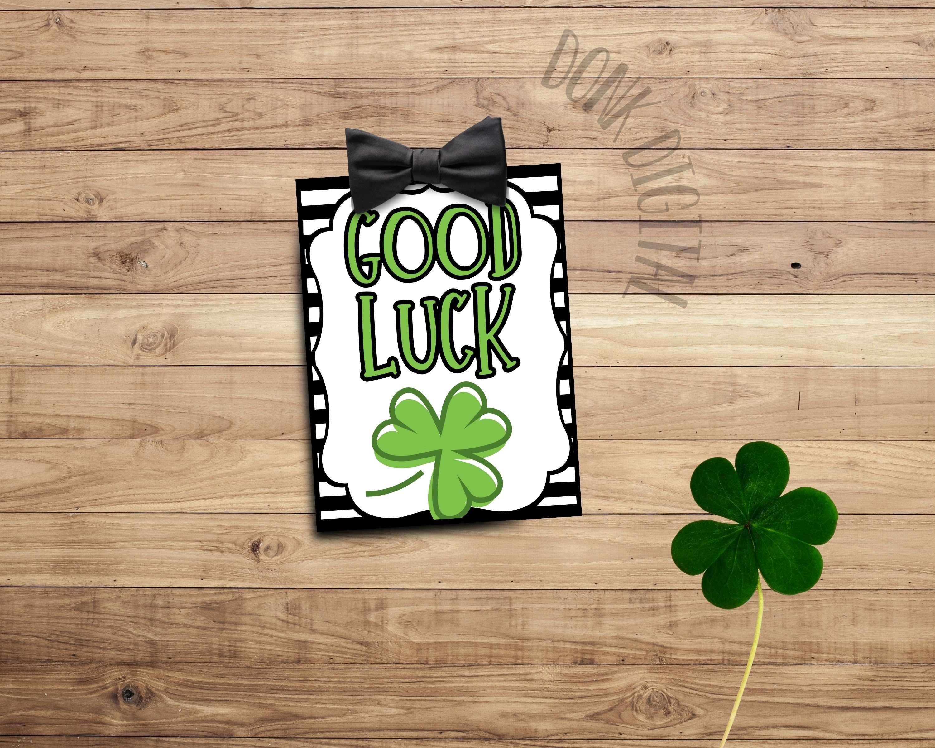 Shamrock Good Luck Tag: St. Patrick's Day Printable (PDF) - Etsy