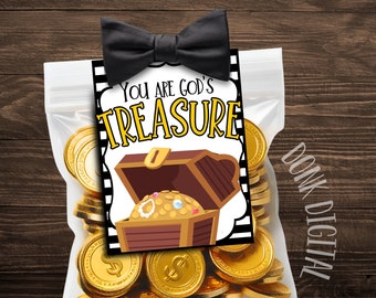 You Are God's Treasure Handout Lollipop Gift Tags Printable Favor Tags ...