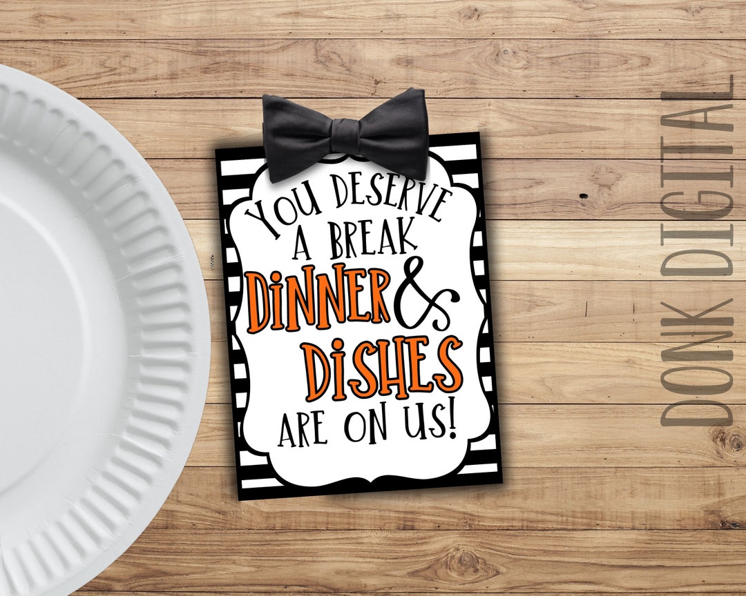 Dinner's on Us Gift Tag: Teacher, Employee Appreciation (PDF) - Etsy
