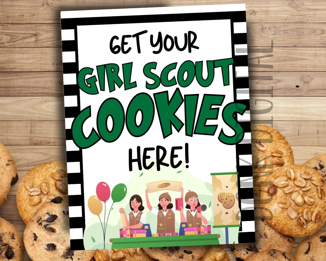 Girl Scout Cookie Sign: Printable Cookie Booth Flyer (PDF) - Etsy