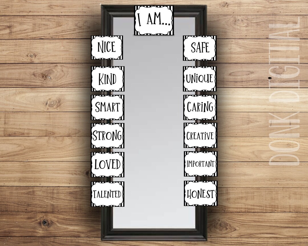 Positive Affirmations Mirror- Classroom Affirmations- Affirmation ...