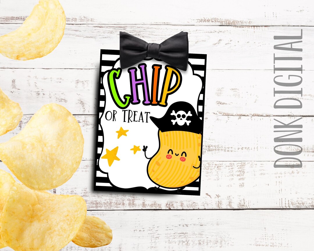 Halloween Chip Treat Tag: Printable Favor Tags (PDF) - Etsy