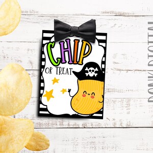 Halloween Chip Treat Tag: Printable Favor Tags (PDF) - Etsy