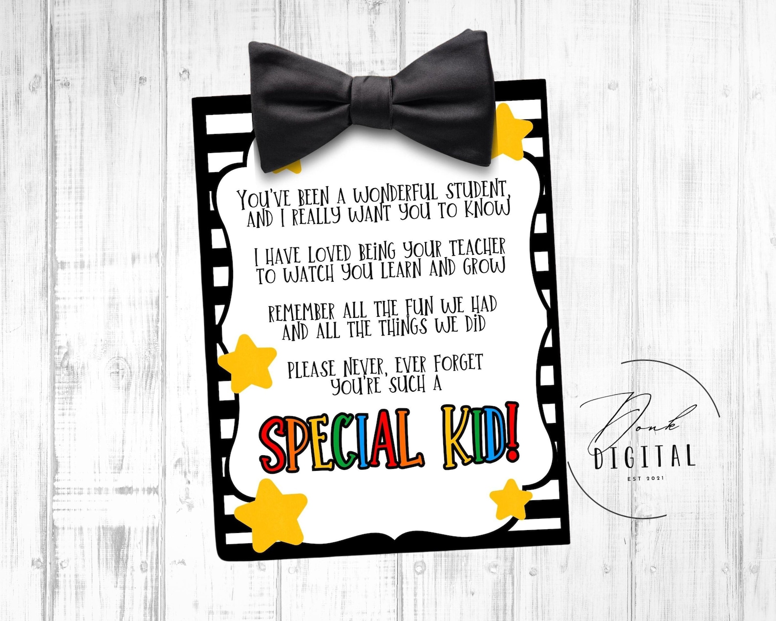 End of Year Student Poem Gift Tags: Keepsake Printable (PDF) - Etsy