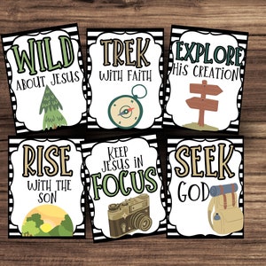 VBS Printable Bundle: Adventure Theme Signs & Tags (PDF) - Etsy