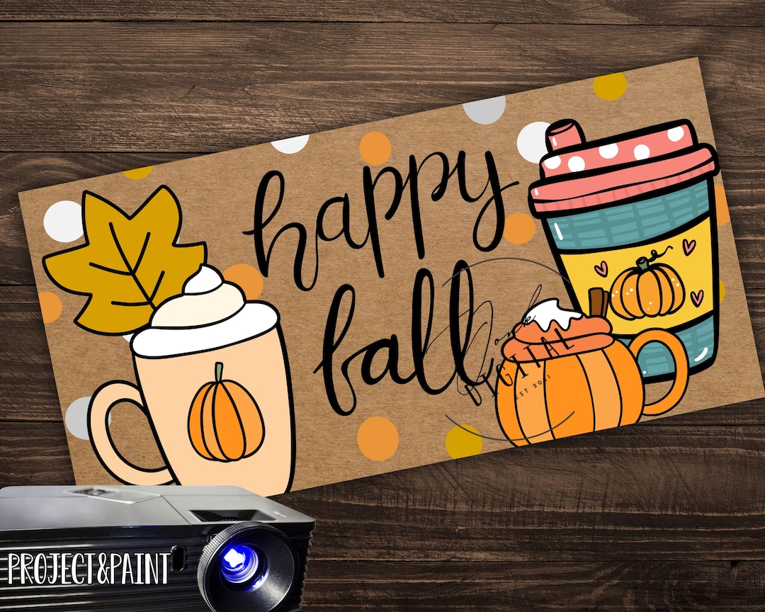 Paint Your Own Banner Happy Fall - Etsy