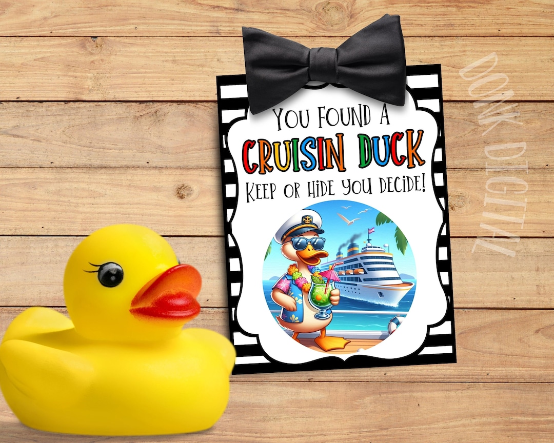 You Found a CRUISIN DUCK- Cruise Duck- Cruise Ship Duck- Cruising Duck ...