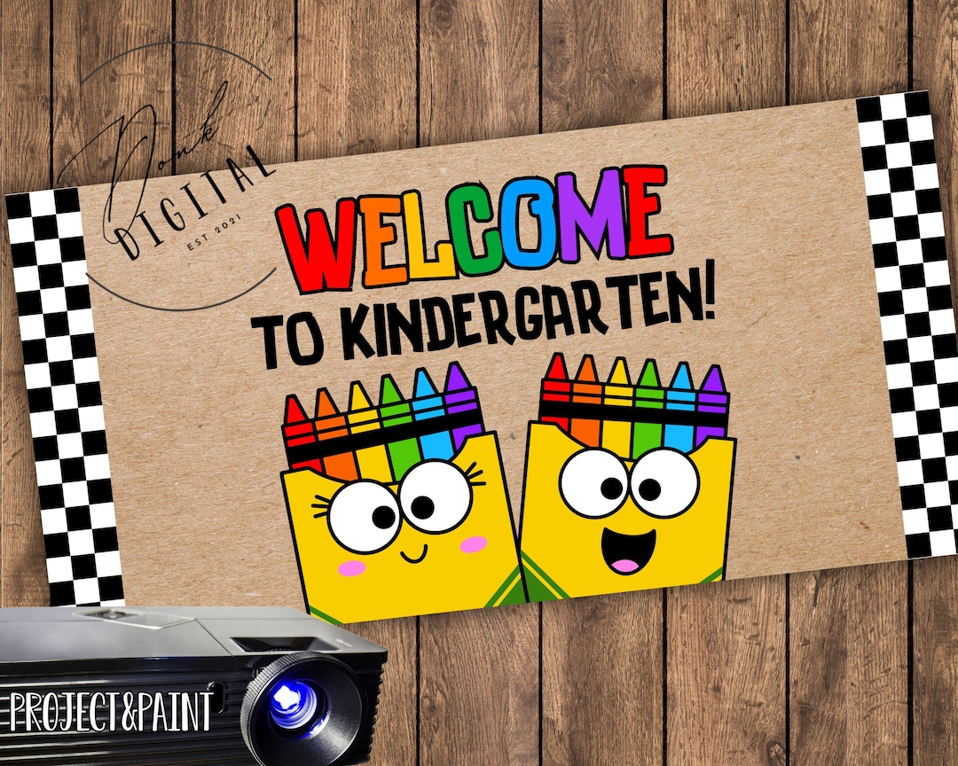 Welcome to Kindergarten Banner: Paint-your-own Classroom Decor ...