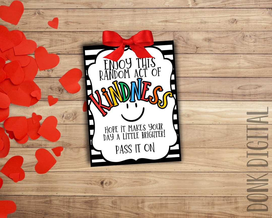 Random Act of Kindness- RAOK Tag- Enjoy This Act of Kindness- - Etsy